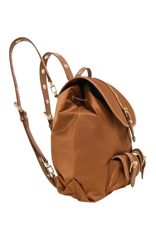 Maje Leather And Nylon Backpack