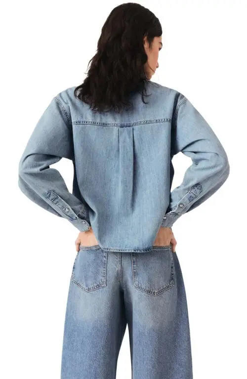 Maje Denim Shirt With Logo