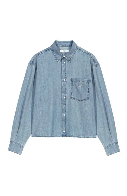 Maje Denim Shirt With Logo