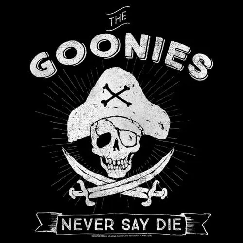 THE GOONIES Pirate Never Say Die Graphic T-shirt