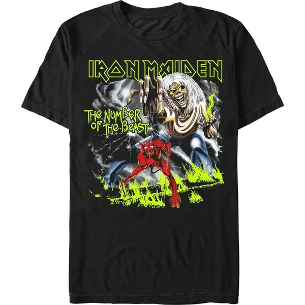 IRON MAIDEN Number Of The Beast Graphic T-shirt - Black