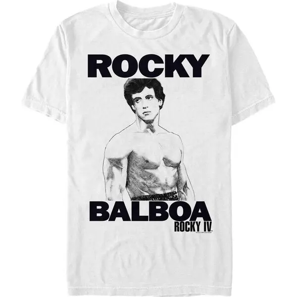 ROCKY IV Rocky 4 Balboa Sketch Short Sleeve Graphic T-shirt