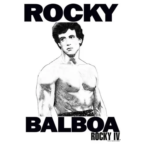 ROCKY IV Rocky 4 Balboa Sketch Short Sleeve Graphic T-shirt