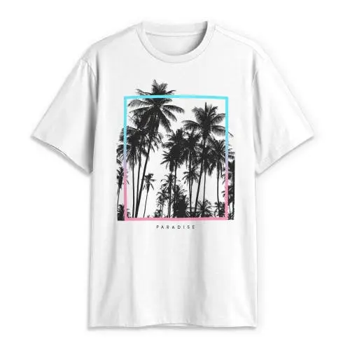 LOST GODS Tropical Paradise Frame Short Sleeve Graphic T-shirt