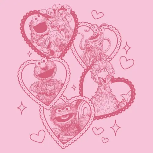 SESAME STREET® Sesame Street Heart Framed Characters Graphic T-shirt