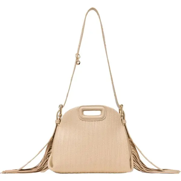 Maje Stitched Leather Mini Miss M Bag