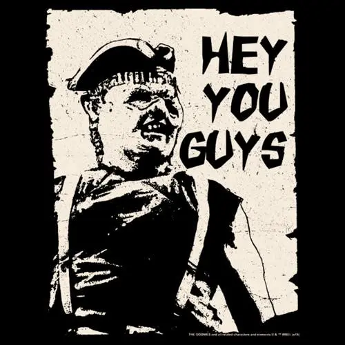 THE GOONIES Sloth Hey You Guys Graphic T-shirt