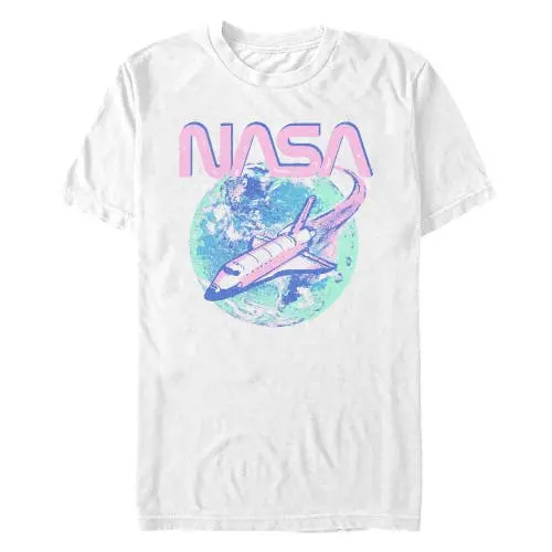 NASA Space Mission Short Sleeve Graphic T-shirt - White