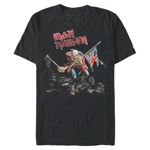 IRON MAIDEN Distressed The Trooper Graphic T-shirt