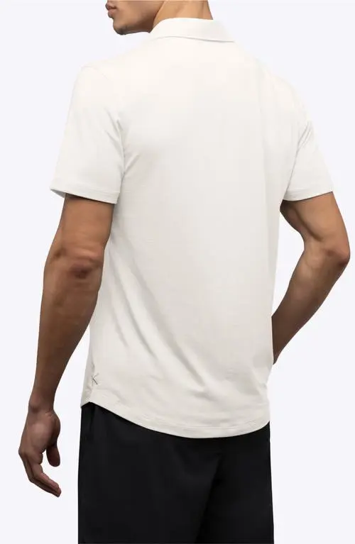CUTS Crossover Performance Short Sleeve Button-up Shirt - Bone