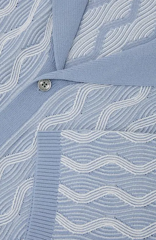 REISS Johnny Wave Knit Cotton Camp Shirt