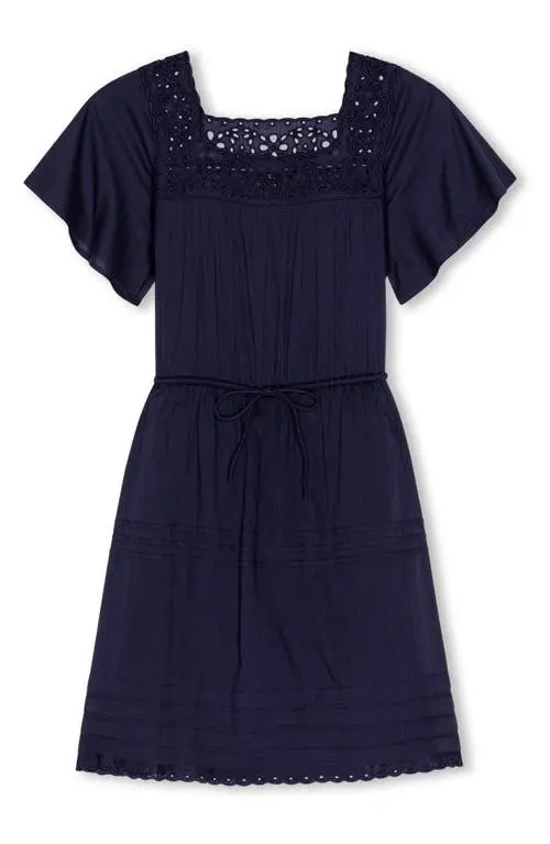 Rails Gale Eyelet Detail Cotton Minidress