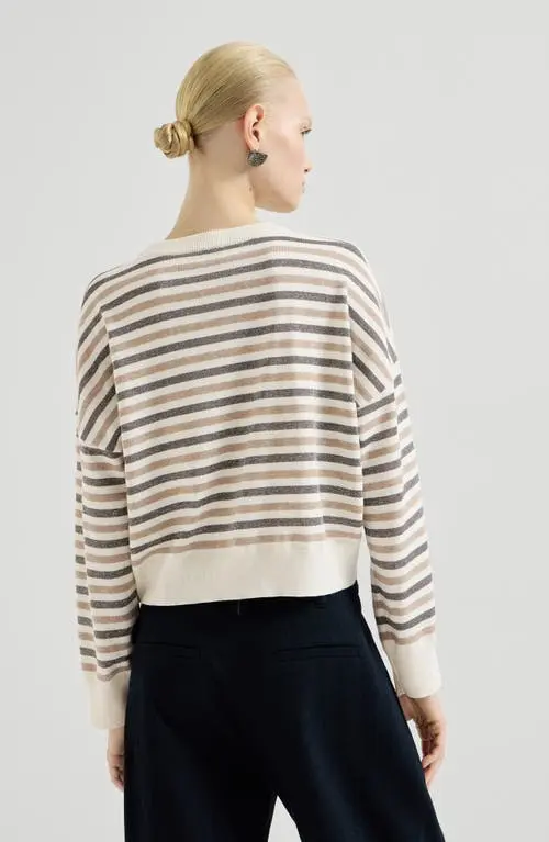 Brunello Cucinelli Sparkling Stripes Sweater