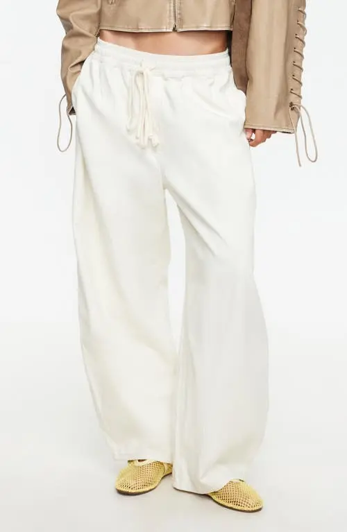 Lioness Out Of Office Cotton Drawstring Pants - Sand
