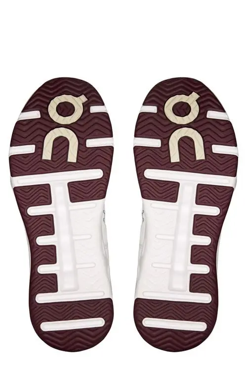 On The Roger Wildcard Sneaker - Ivory/maroon