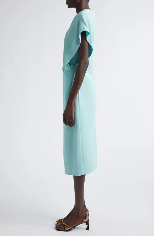 Stella McCartney Draped V-neck Midi Dress