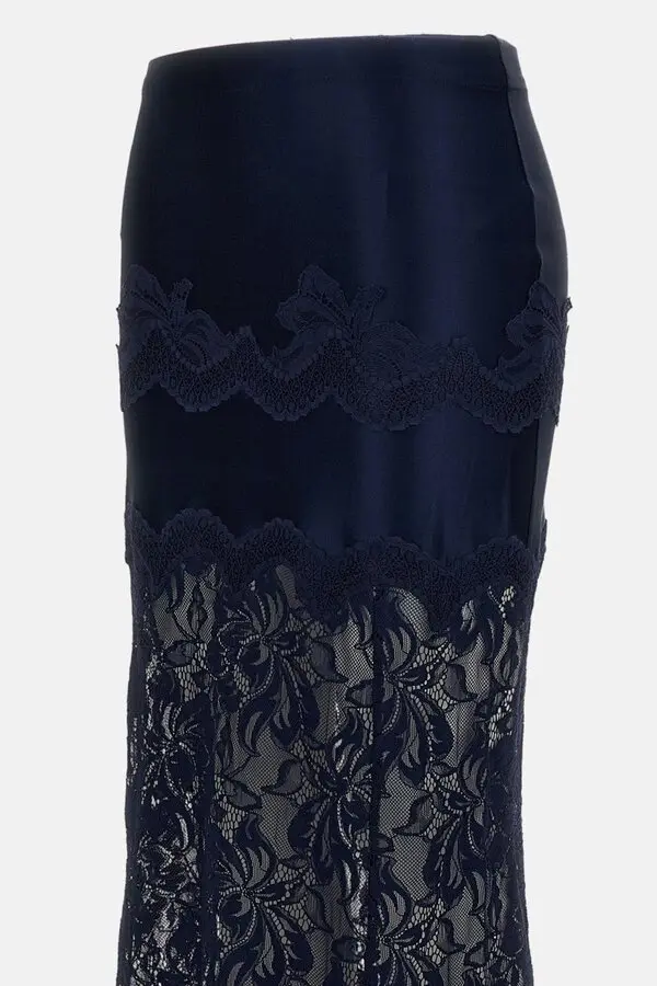 Rabanne Lace Midi Skirt - Multicolor