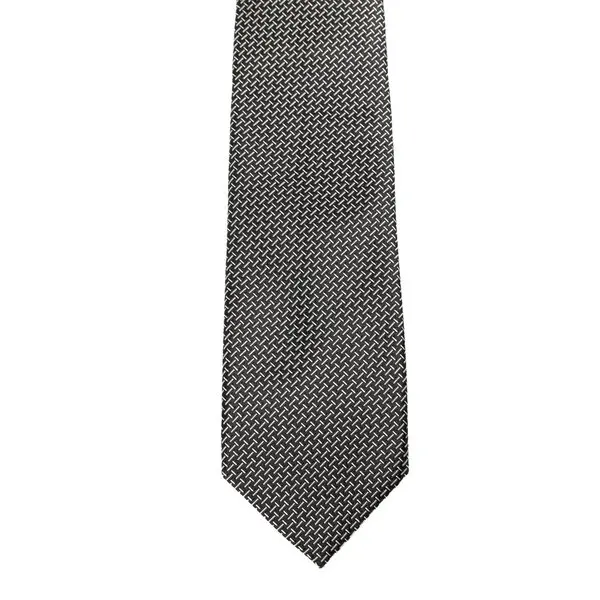 TOM FORD Geometric Pattern Neck Tie - Black