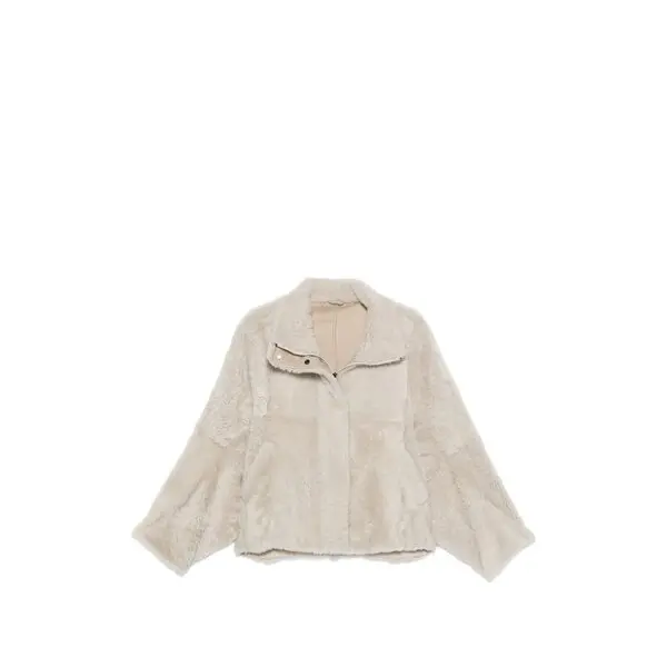 Brunello Cucinelli Shearling Jacket - Cream