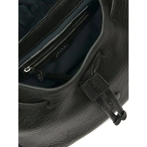 Isabel Marant Étoile Black Leather Drawstring Shoulder Bag With Beaded Embellishments