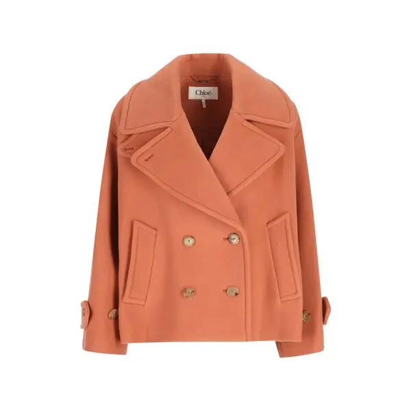 Chloé Oversized Double-breasted Jacket - Orange