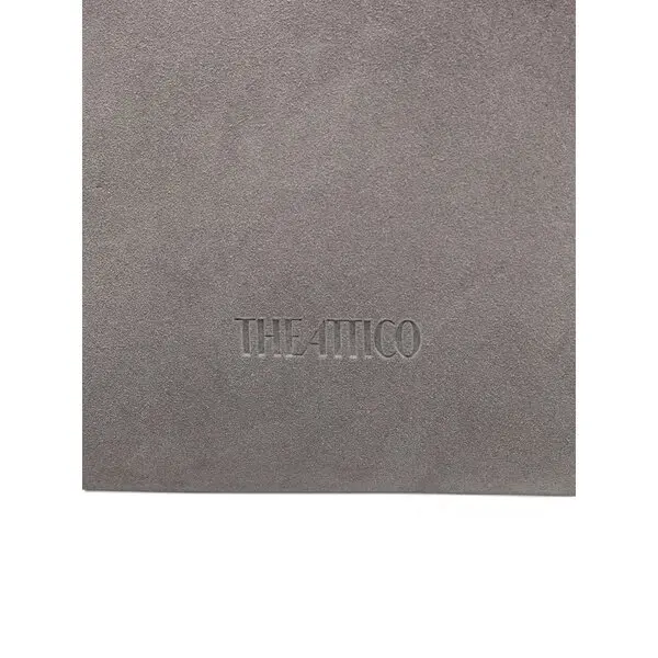 Attico Grey Calf Leather Shoulder Bag - Gray