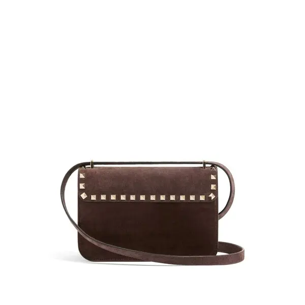 Valentino Garavani Small Rockstud Suede Shoulder Bag