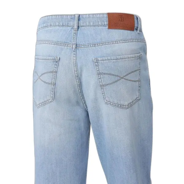 Brunello Cucinelli Tailored Stretch-cotton Trousers - Blue
