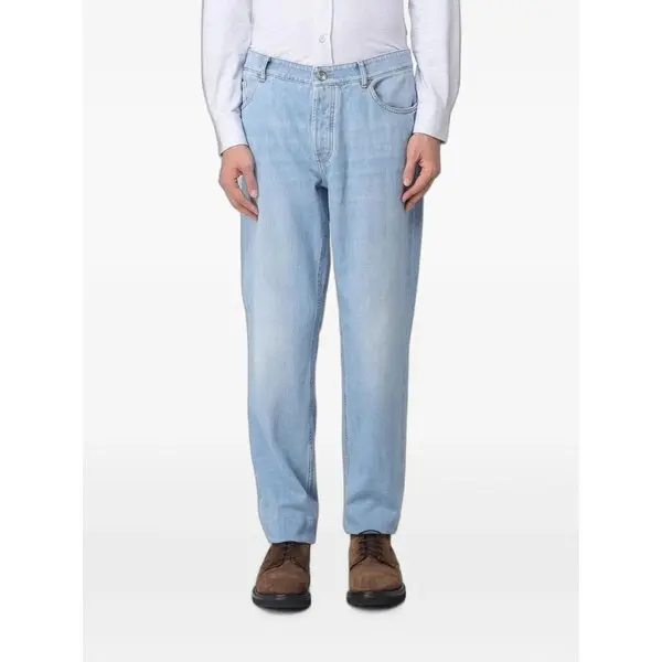 Brunello Cucinelli Tailored Stretch-cotton Trousers - Blue