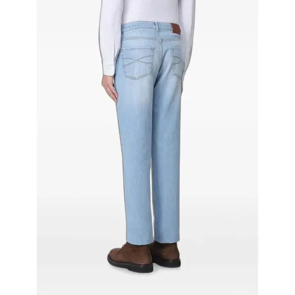 Brunello Cucinelli Tailored Stretch-cotton Trousers - Cream