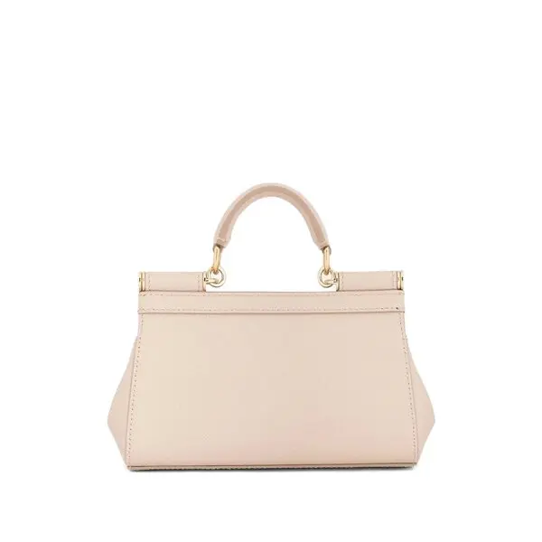 Dolce & Gabbana Calf Leather Tote Bag With Logo Tag