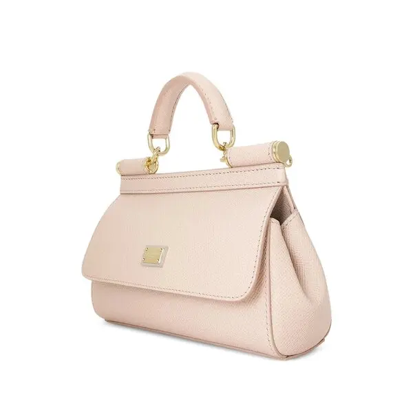 Dolce & Gabbana Calf Leather Tote Bag With Logo Tag