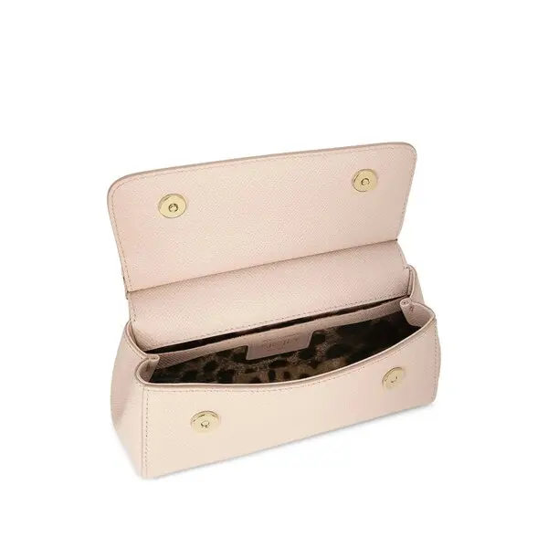 Dolce & Gabbana Calf Leather Tote Bag With Logo Tag