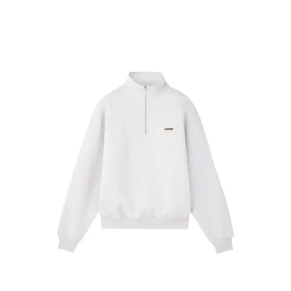 Jacquemus Grey Cotton Quarter-zip Sweatshirt - Multicolor