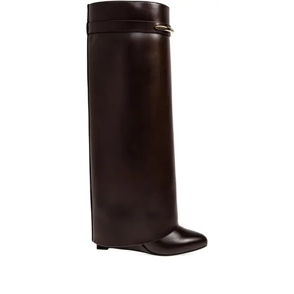 Givenchy Pointed Toe Wedge Boots - Brown