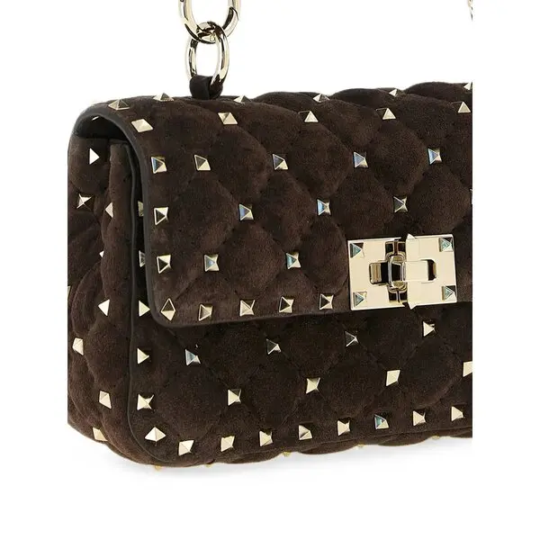 Valentino Garavani Rockstud Shoulder Bag - Brown
