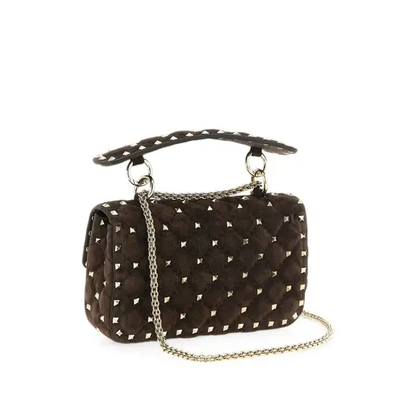 Valentino Garavani Rockstud Shoulder Bag - Brown