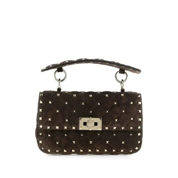 Valentino Garavani Rockstud Shoulder Bag - Brown