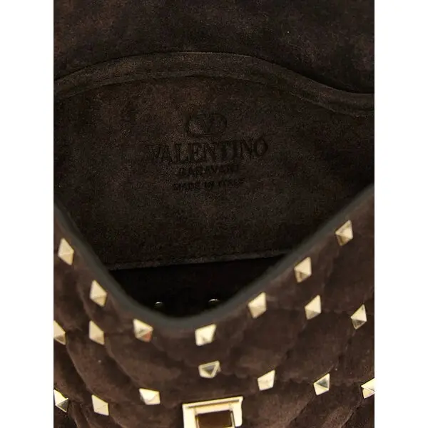 Valentino Garavani Rockstud Shoulder Bag - Brown