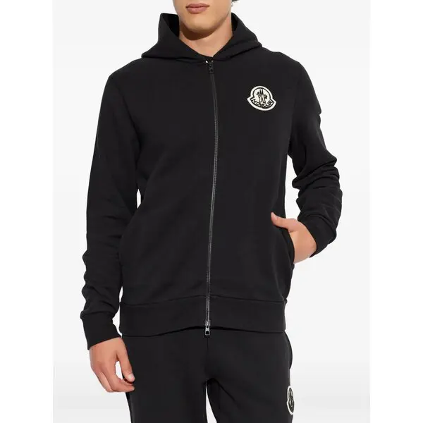 Moncler Logo Patch Zip-up Hoodie