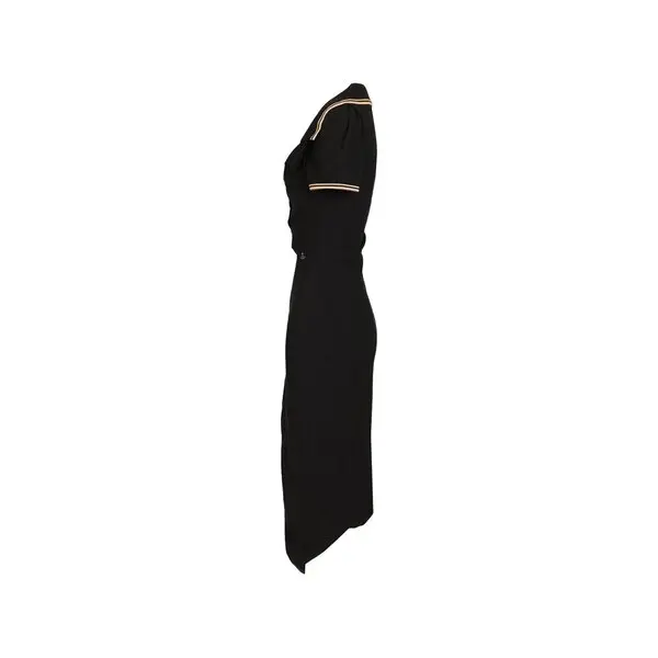 VIVIENNE WESTWOOD Cotton Jersey Embroidered Orb Day Dress - Black