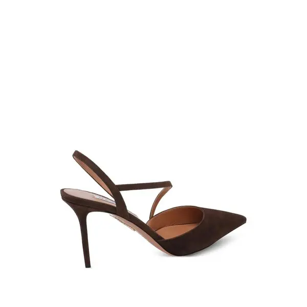 AQUAZZURA Suede Stiletto Pumps - Brown