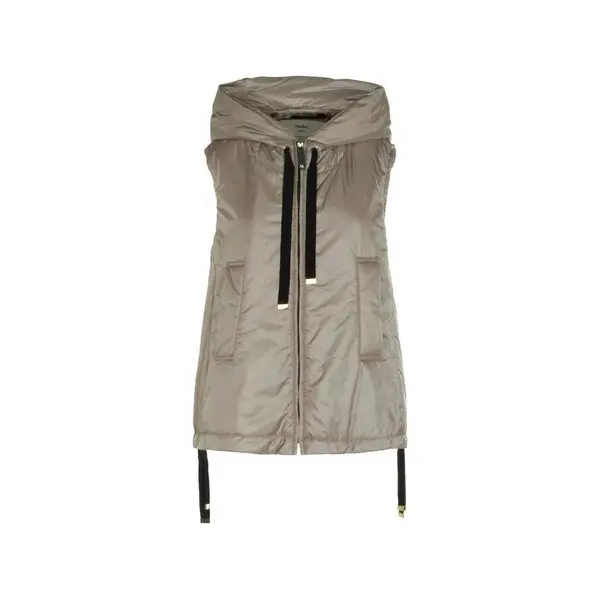 Max Mara Sleeveless Hooded Vest - Brown