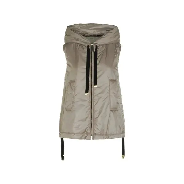 Max Mara Sleeveless Hooded Vest - Cream