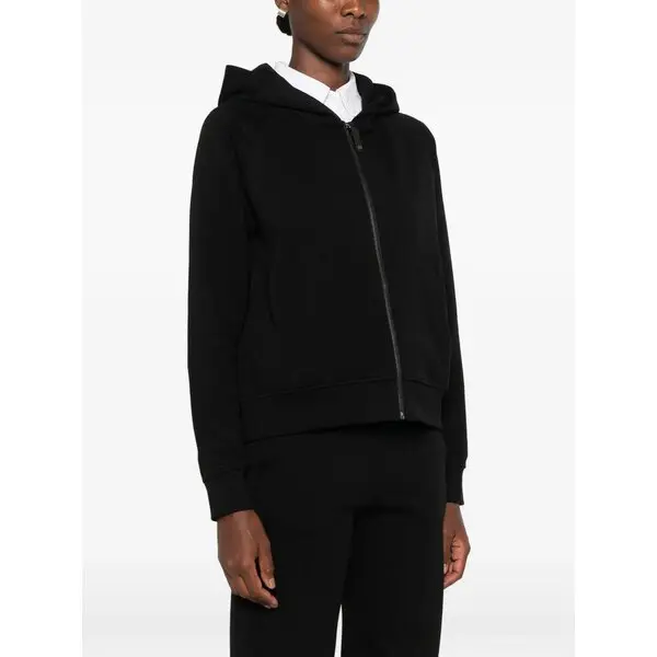 Max Mara Zip-up Hoodie With Rear Logo Embroidery