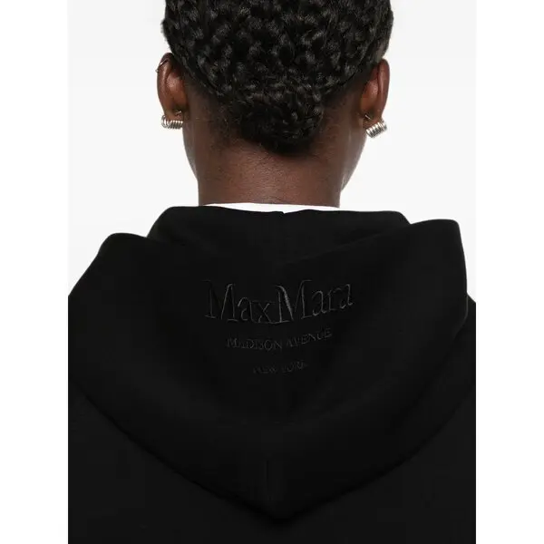 Max Mara Zip-up Hoodie With Rear Logo Embroidery
