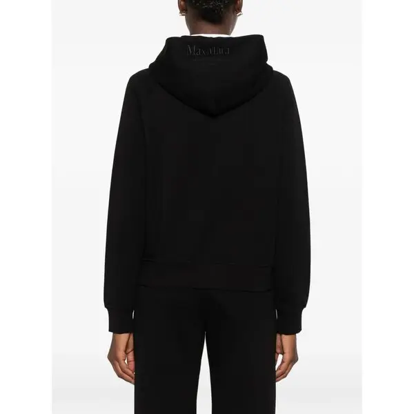 Max Mara Zip-up Hoodie With Rear Logo Embroidery