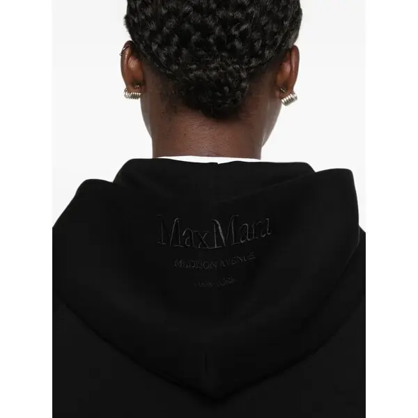 Max Mara Zip-up Hoodie With Rear Logo Embroidery