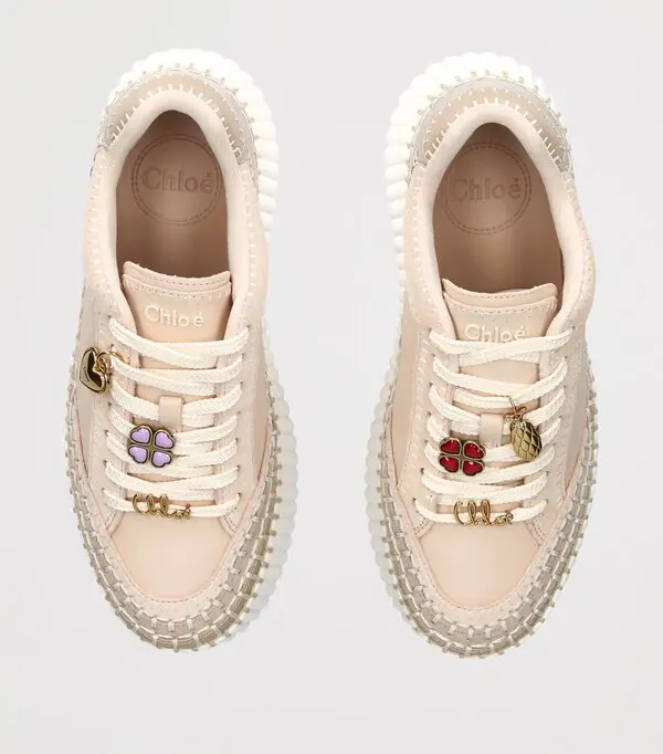Chloé Leather Nama Runner Platform Sneakers