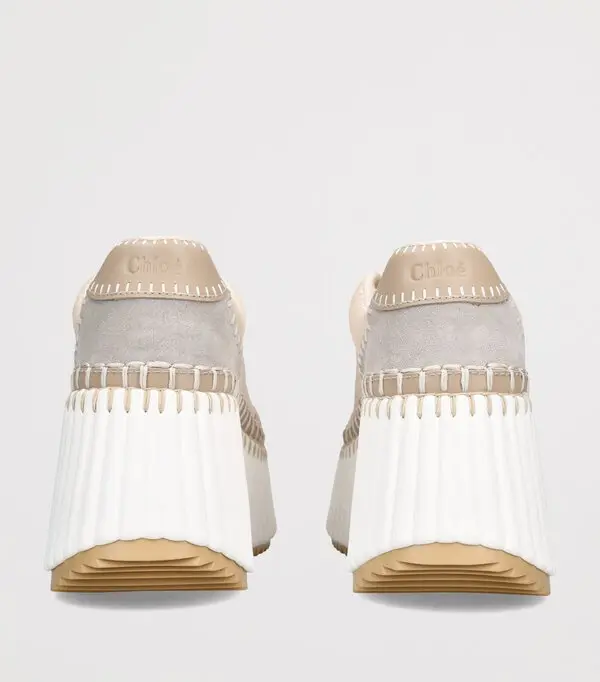 Chloé Leather Nama Runner Platform Sneakers